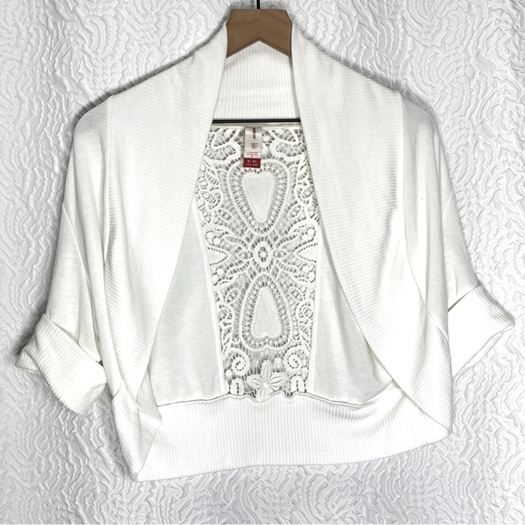 NOBO | Sweaters | Nobo Open Front Croquet Back Cuffed Sleeves Cropped ...